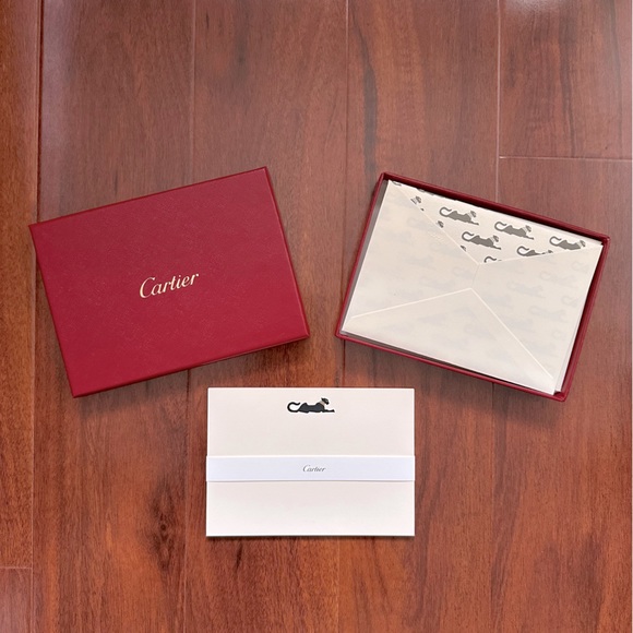 Cartier | Accessories | New Cartier Panther Note Cards Envelopes Set Of ...